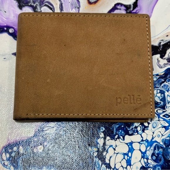 pelle | Bags | Pelle Genuine Nubuck Leather Rustic Wallet With Rfid ...
